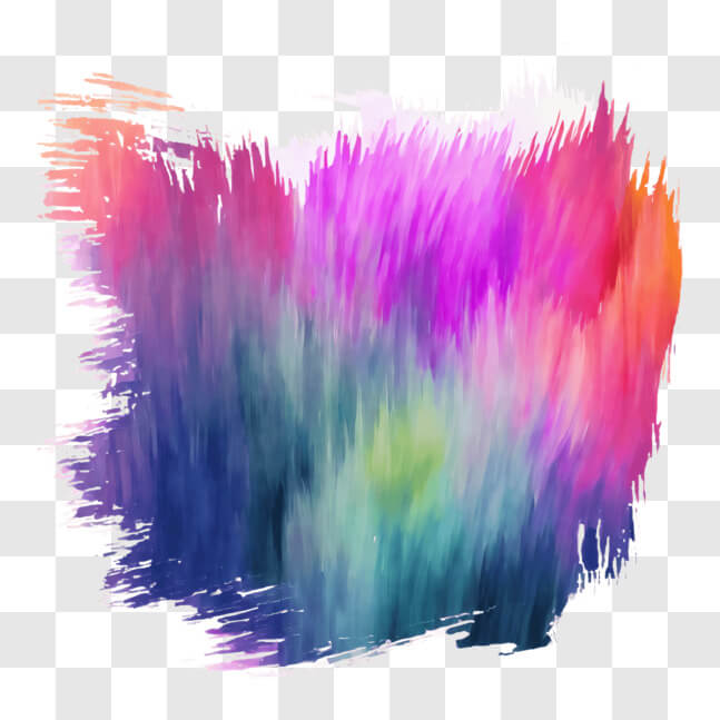 Download Colorful Abstract Painting with Bright Brush Strokes PNGs ...