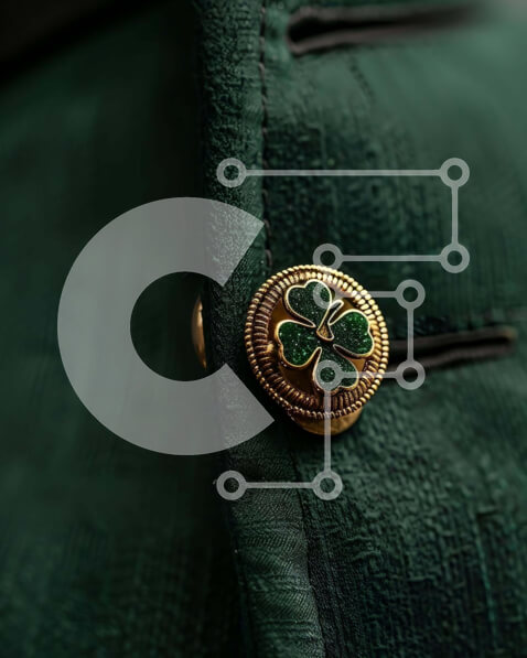 Download Green Jacket with Irish Clover Button Stockphotos Online ...