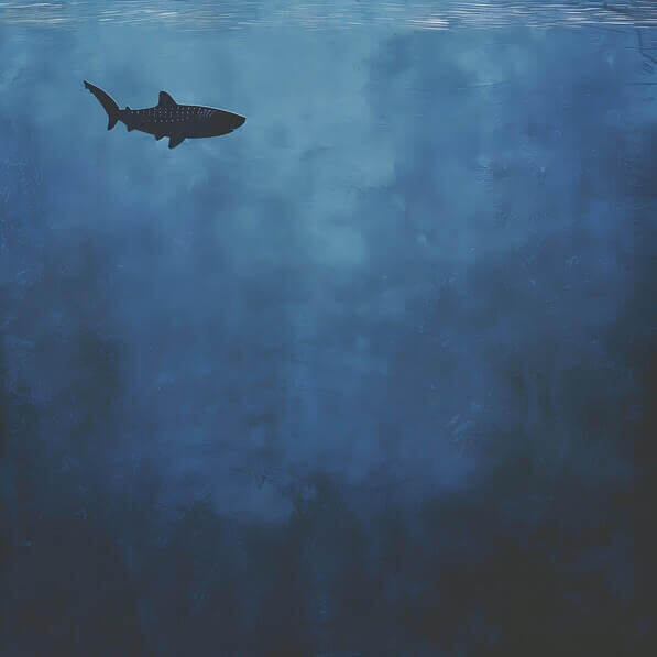 Download Shark Silhouetted in Blue Water Backgrounds Online - Creative ...