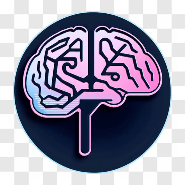 Download Pink and Blue Brain Icon PNGs Online - Creative Fabrica
