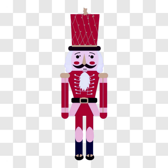 Download Red Nutcracker on Black Background PNGs Online - Creative Fabrica