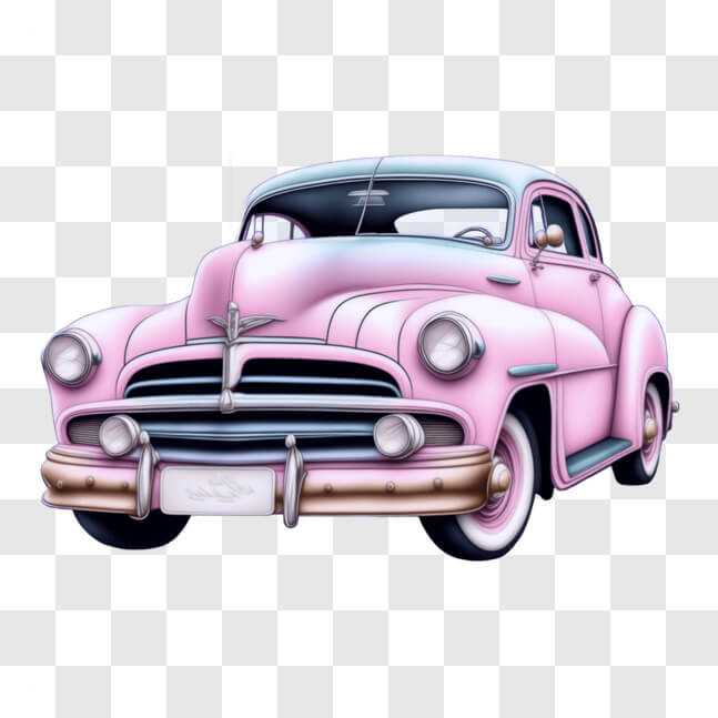 Download Vintage Pink Car with New York and Pennsylvania License Plates ...