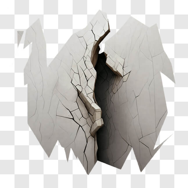 Download Cracked Wall Art Installation with Broken Glass PNGs Online ...