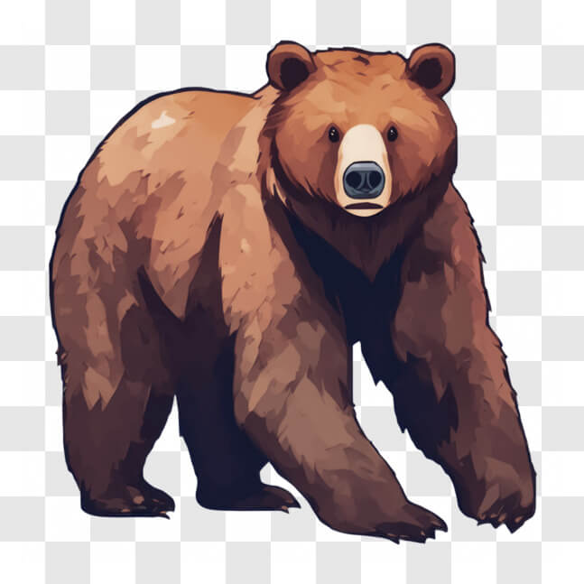 Download Intimidating Brown Bear Stance Cartoons Online - Creative Fabrica