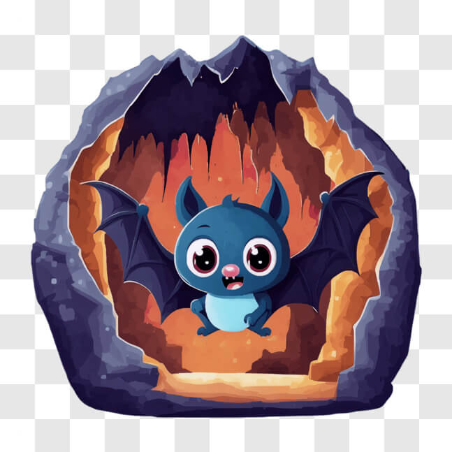 Download Cartoon Bat in Cave with Spread Wings Cartoons Online ...