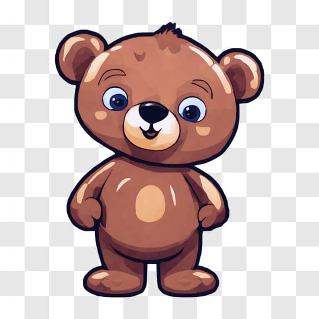 Download Brown Teddy Bear with Blue Eyes on Black Background Cartoons ...