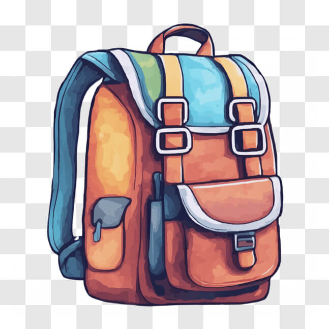 Download Colorful Backpack for School or Travel Cartoons Online ...