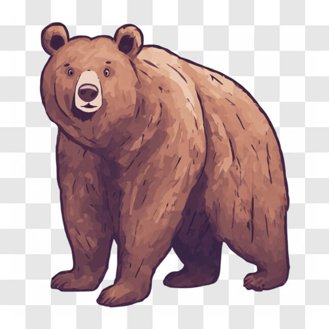Download Intense Brown Bear Staring Directly at the Viewer Cartoons ...