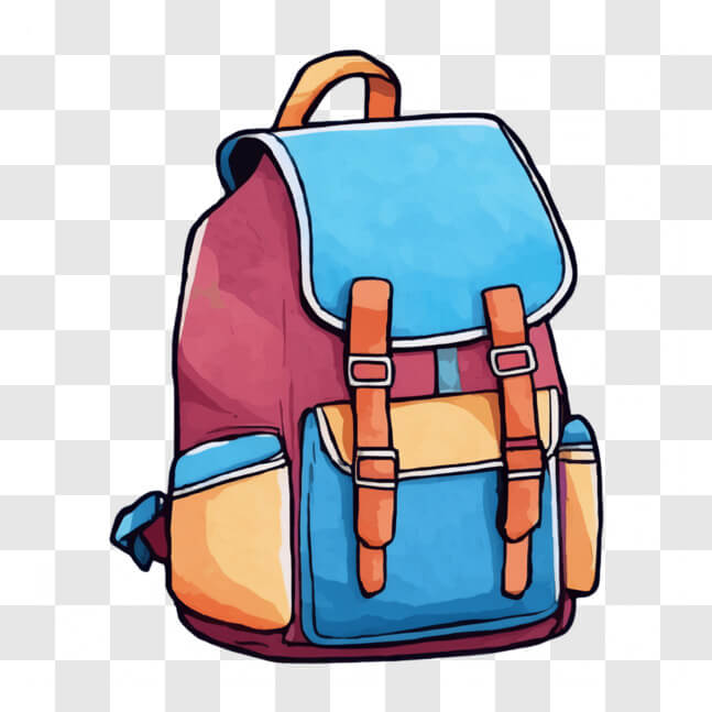 Download Colorful Backpack for School and Other Purposes Cartoons ...