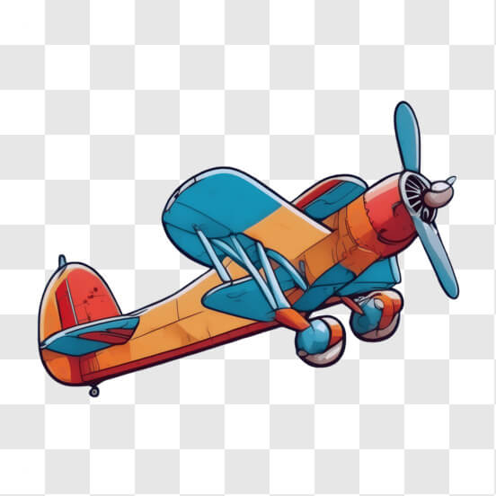Download Vintage Biplane Flying in the Sky Cartoons Online - Creative ...