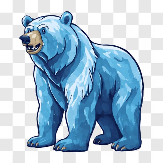 Descarga Oso azul con la boca abierta y los ojos bien abiertos en la ...