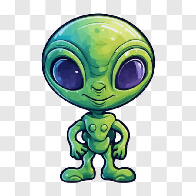 Download Green Alien on Black Background Cartoons Online - Creative Fabrica