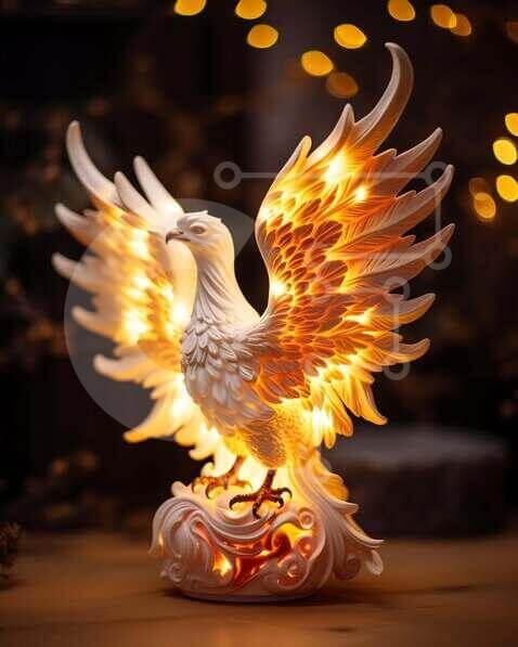 Decorative LED Eagle Figurine stock photo | Creative Fabrica