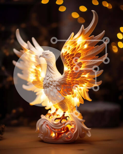 Download Colorful LED-lit Eagle Figurine Stockphotos Online - Creative ...
