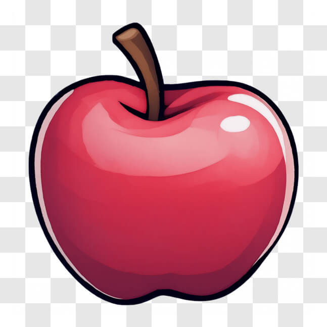 Download Red Apple on Black Background in Animated Style Cartoons ...