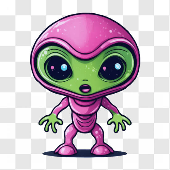 Download Blue Alien Reading Book and Holding Glass Beakers Cartoons ...