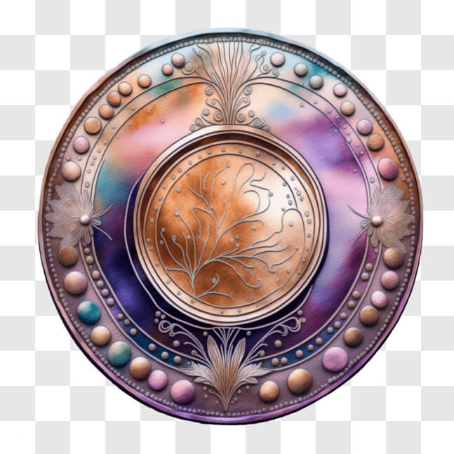 Download Intricate Circular Coin with Colorful Beads PNGs Online ...