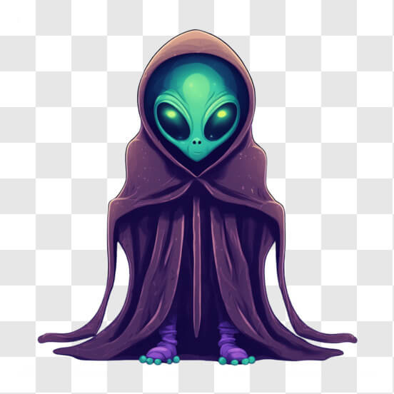 Download Purple Alien in the Dark Cartoons Online - Creative Fabrica