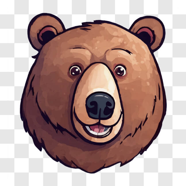Baixe Urso de desenho animado sorrindo e feliz Cartoons - Creative Fabrica