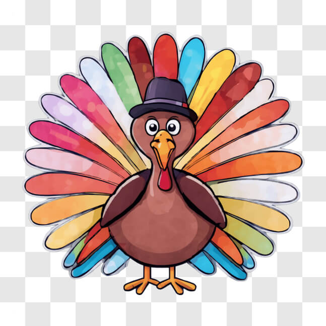 Download Colorful Cartoon Turkey for Thanksgiving Celebration Cartoons ...