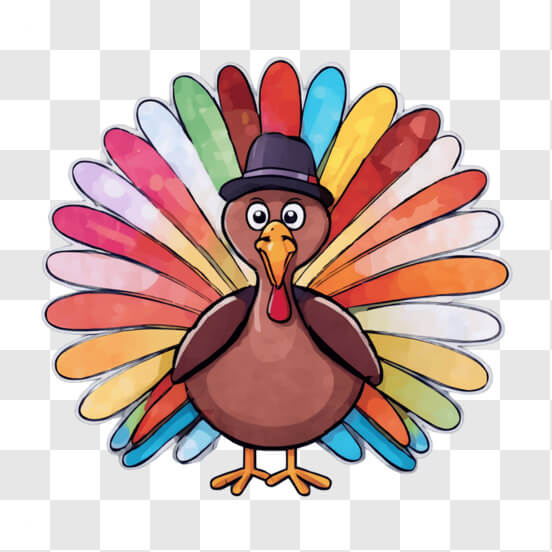 Download Colorful Cartoon Turkey for Thanksgiving, Halloween, and ...