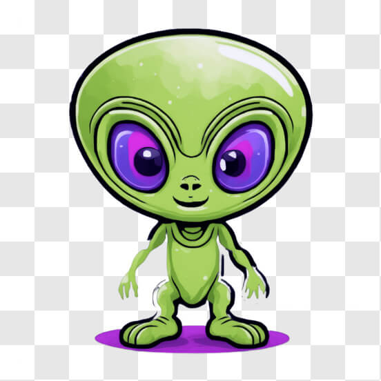 Download Cartoon Alien with Blue Eyes and Pink Hair Cartoons Online ...