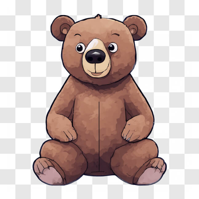 Download Brown Teddy Bear Sitting with Wide Eyes Cartoons Online ...