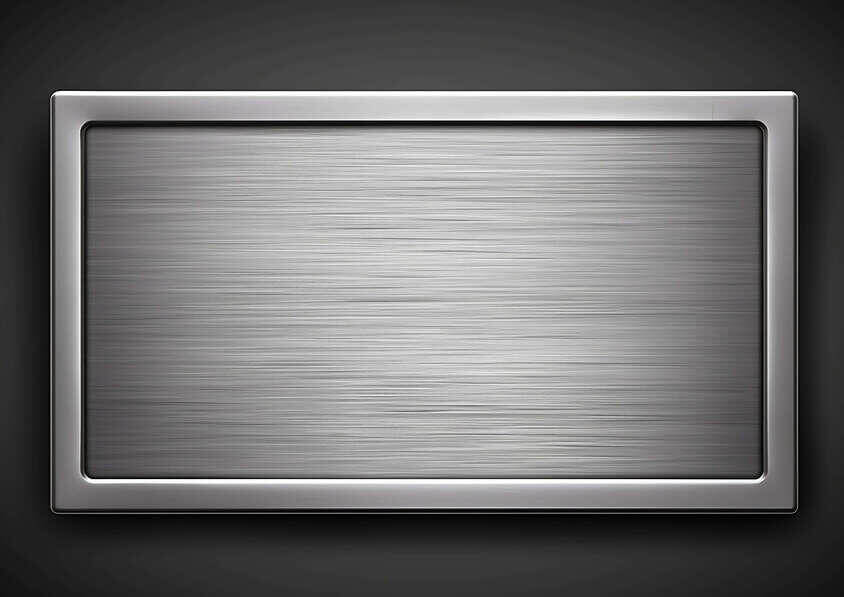 Download Silver Metal Plate with Text on Black Background Backgrounds ...