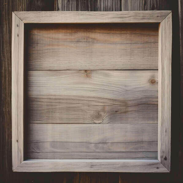 Download Square Wooden Frame on Wall for Artwork and Decoration ...