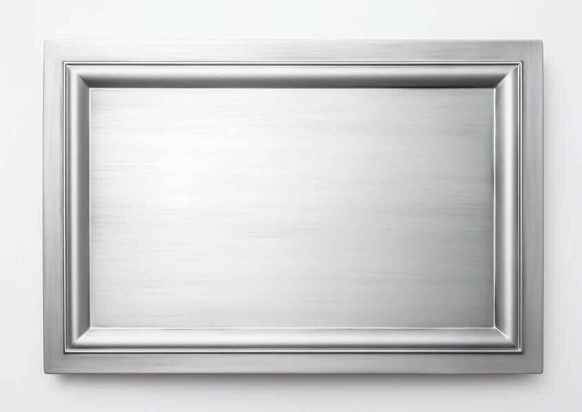 Download Empty Silver Frame on White Background Backgrounds Online ...
