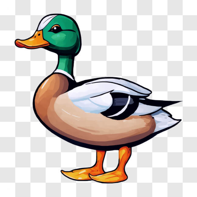 Download Cartoon Duck Standing Cartoons Online - Creative Fabrica