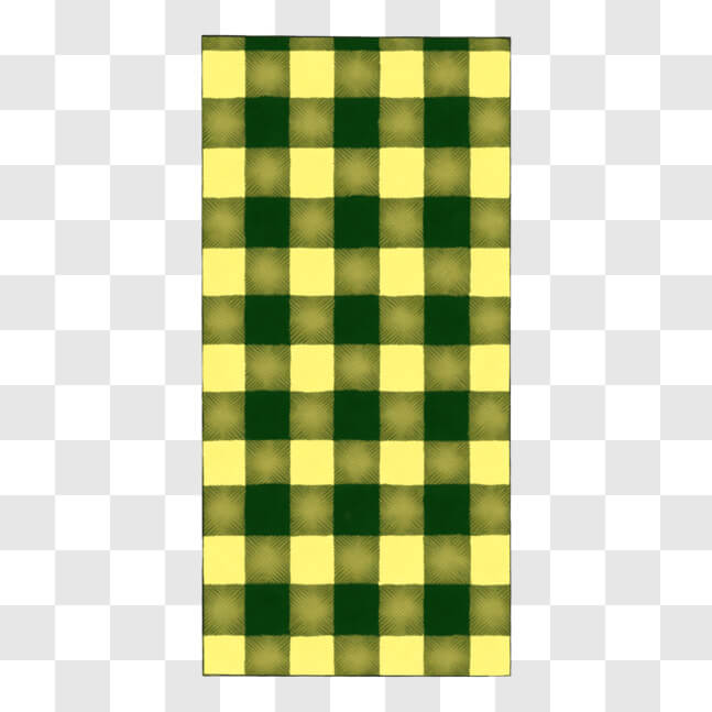 Download Green and Yellow Checkered Tablecloth on Black Background PNGs ...