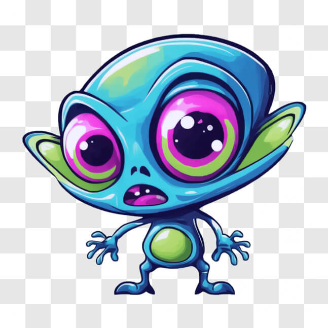 Download Cartoon Alien on Black Background Cartoons Online - Creative ...