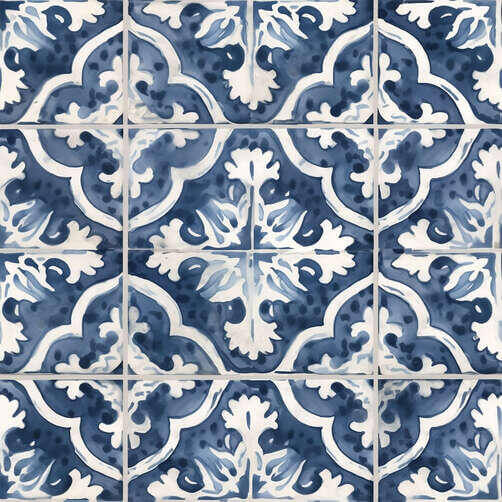 Download Seamless Pink and Blue Floral Tile Pattern Patterns Online ...