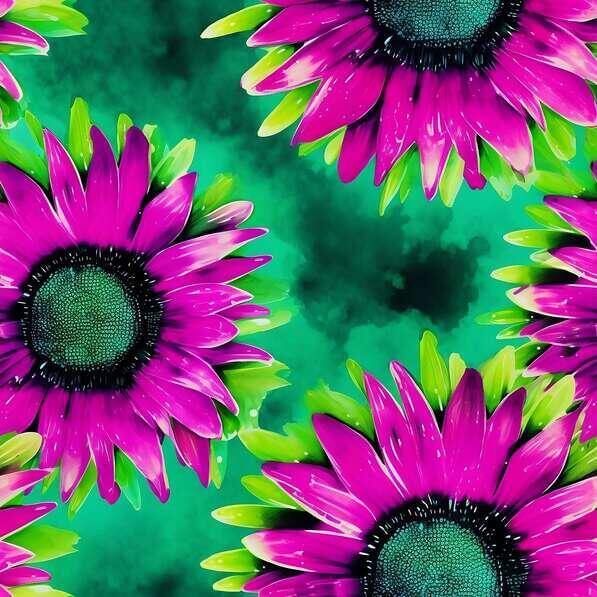 Download Seamless Pink and Green Daisy Flower Pattern Patterns Online ...