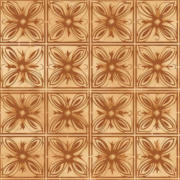 Download Brown Tiled Pattern with Floral Designs Patterns Online ...