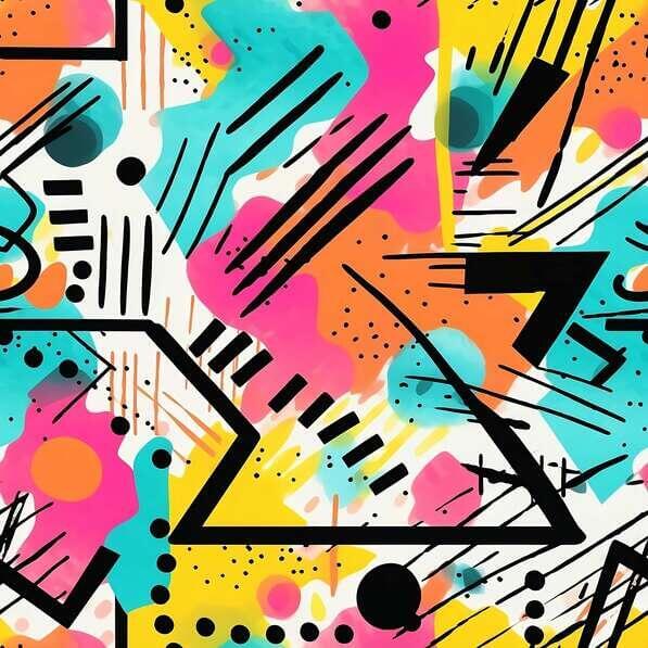 Download Colorful Abstract Pattern with Geometric Shapes and Bright ...