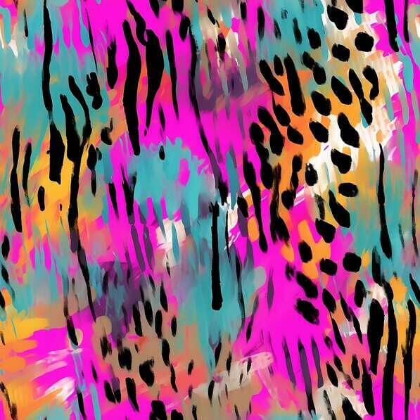 Download Abstract Leopard Print Pattern in Pink, Orange, and Blue ...