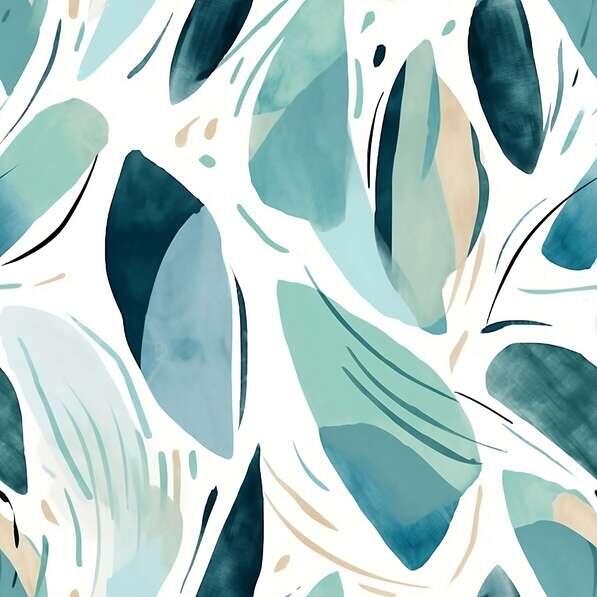 Download Seamless Blue and Beige Leaves Pattern Patterns Online ...