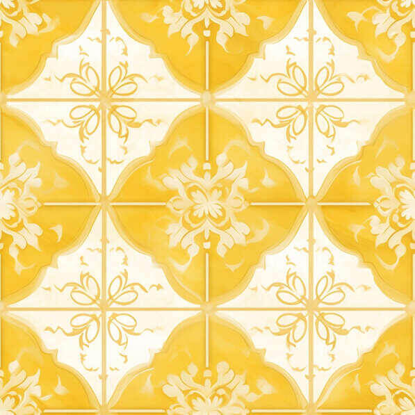 Download Yellow and White Floral Tiled Pattern Patterns Online ...