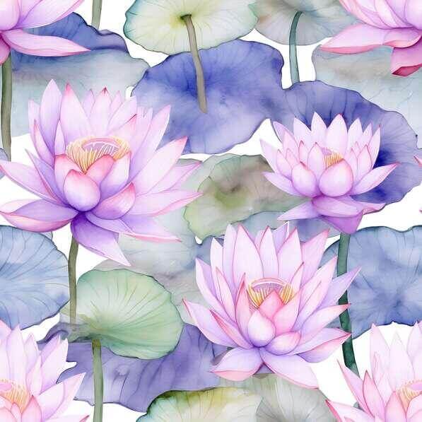 Download Seamless Pink Water Lily Pattern Patterns Online - Creative ...