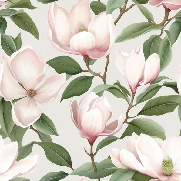 Download Seamless Pink Magnolia Flower Pattern Patterns Online ...