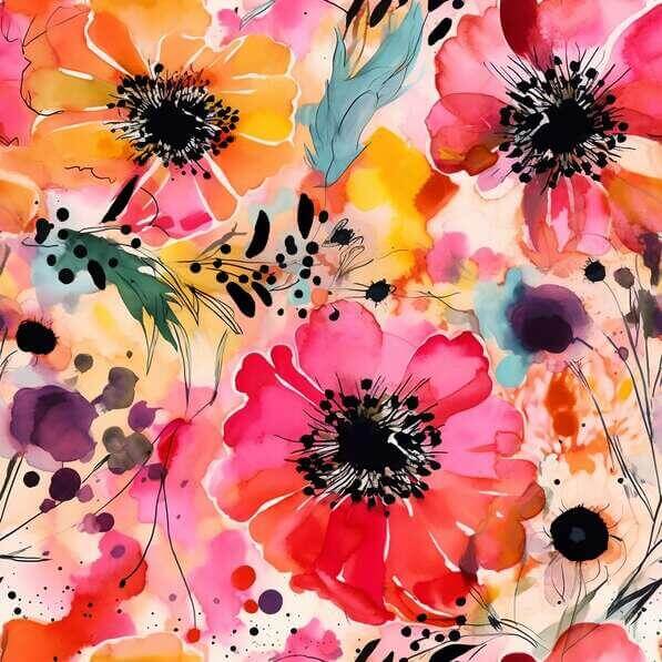 Download Colorful Floral Pattern Art Piece Patterns Online - Creative ...