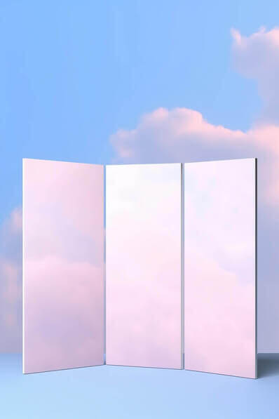 Download Pink Open-Faced Panels against Blue Sky Mockups Online ...