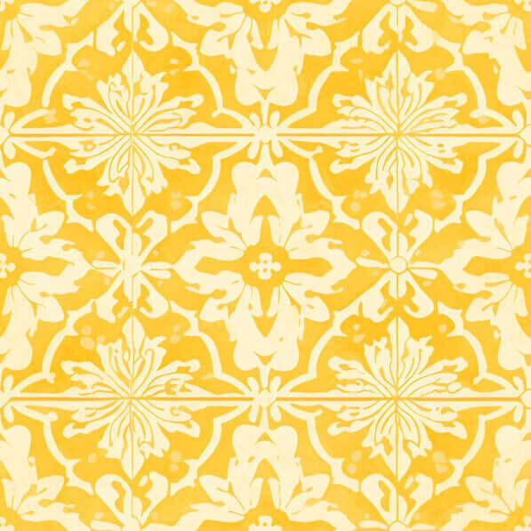 Download Yellow and White Floral Tiled Pattern Patterns Online ...