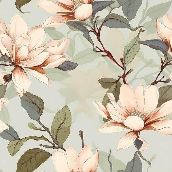 Download Seamless Magnolia Flower Pattern Patterns Online - Creative ...