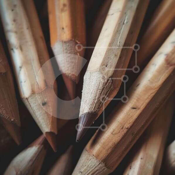 Close-up of Stacked Wooden Pencils for Drawing and Education stock ...