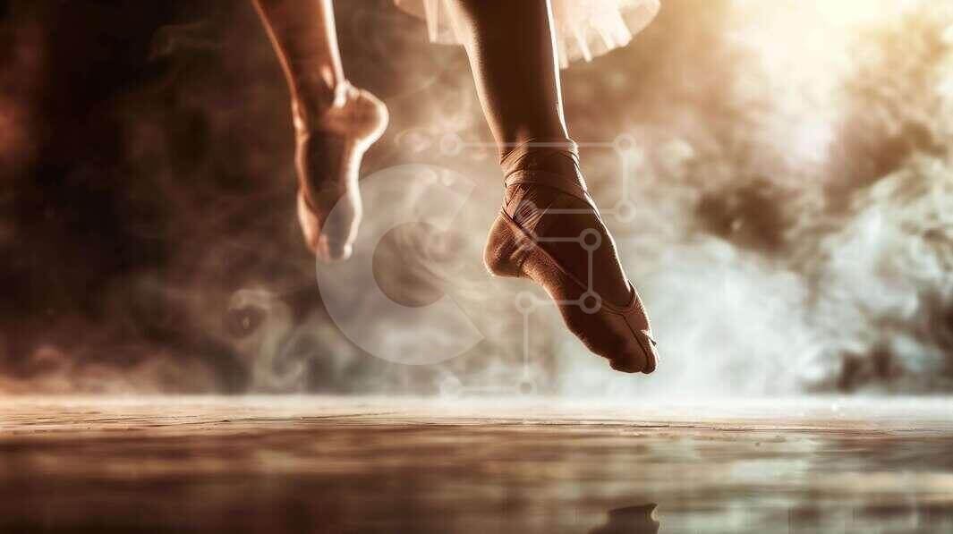 Ethereal Ballet Performance with Smoke and Fog stock photo | Creative ...