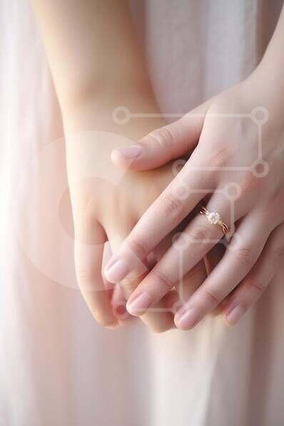 Woman with multiple rings on her hands stock photo | Creative Fabrica