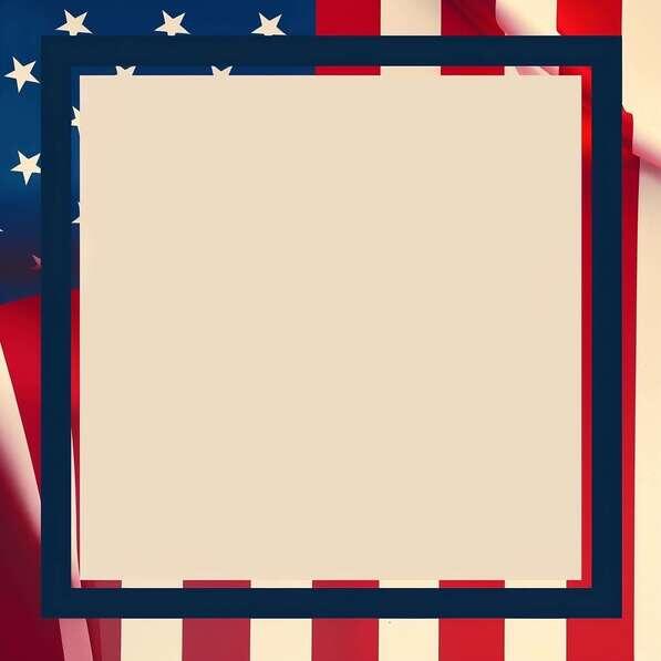 Download American Flag Background with Blank Frame for 4th of July ...